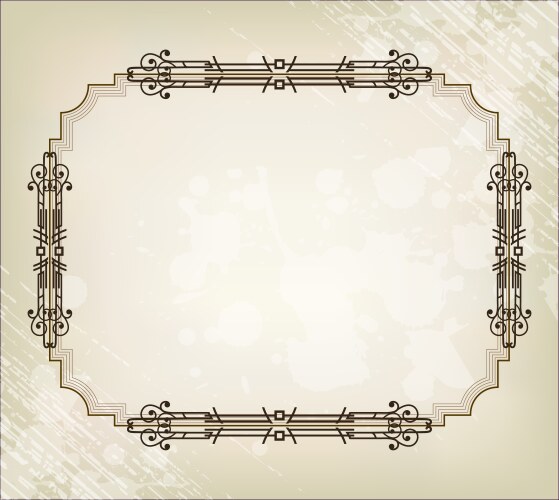 Old cardboard texture with music notes border Vector Image