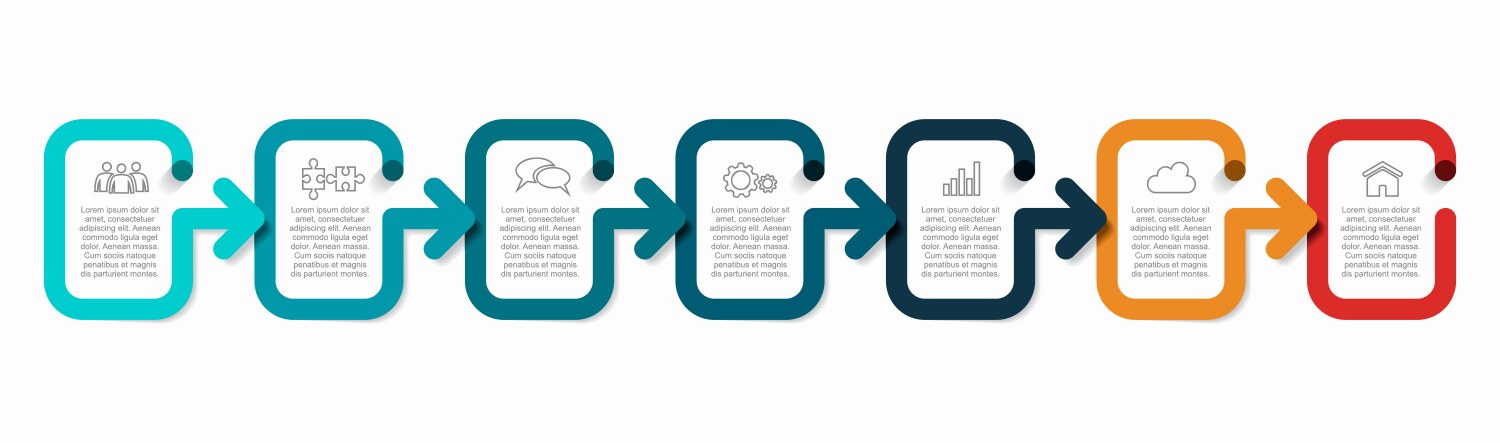 Navigation map infographic 5 steps timeline Vector Image