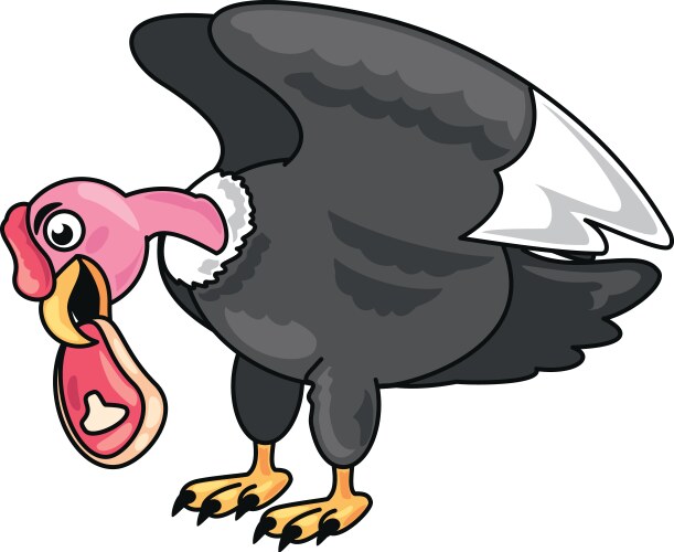 Andean condor bird cartoon Royalty Free Vector Image