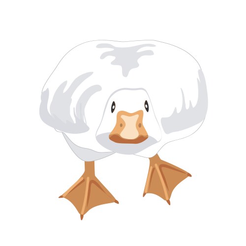 Big angry goose that is running and going to bite Vector Image