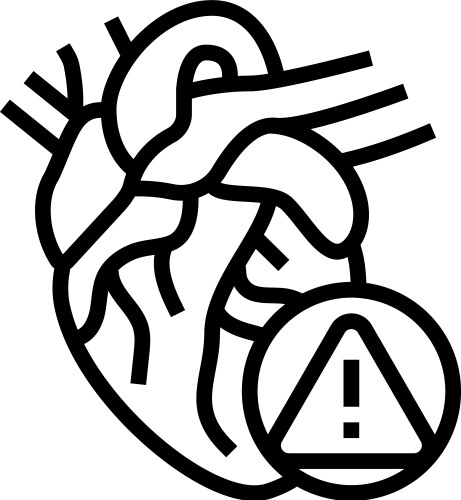 Physical inactivity obesity overweight line icon Vector Image