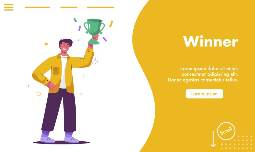 Business winner man win competition manager Vector Image