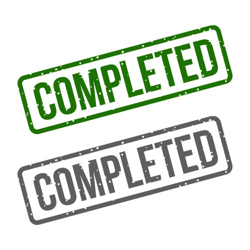 Completed Stamp Green Vector Images (over 900)