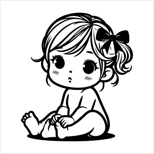 Cute baby art Royalty Free Vector Image - VectorStock