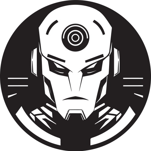 Electronic enigma android head robotic rhapsody Vector Image