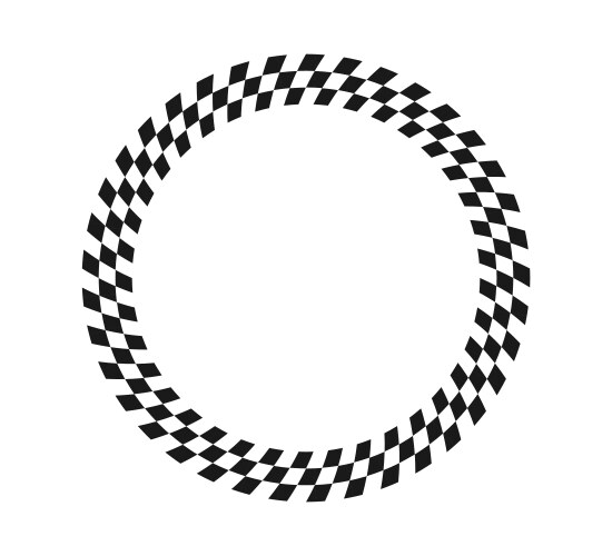 Checkered circle frame race checker flag Vector Image