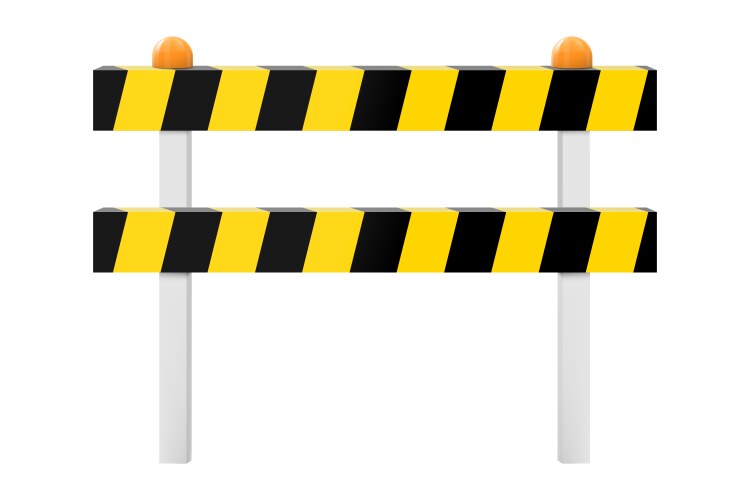 Striped road sign with arrow barriers Royalty Free Vector
