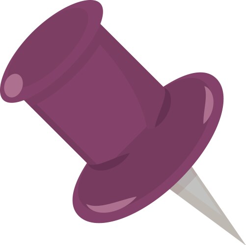 Pin icon cartoon style Royalty Free Vector Image