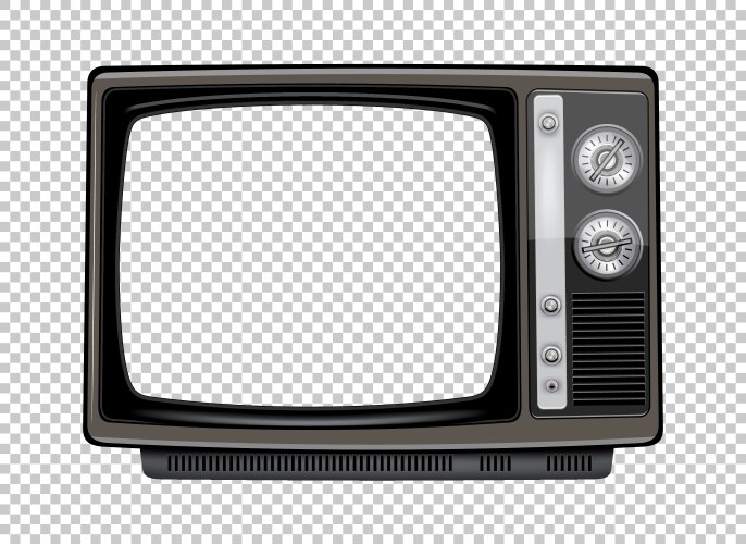 Retro television mock up isolate on transparent – Royalty-Free Vector ...