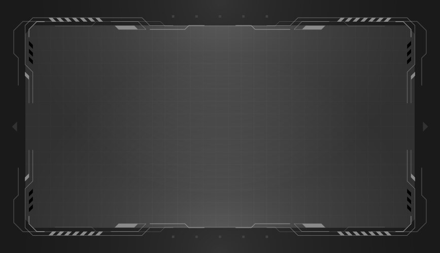 Hud frames white grey user interface elements Vector Image