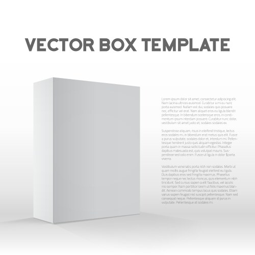 Realistic blank white packaging box template Vector Image