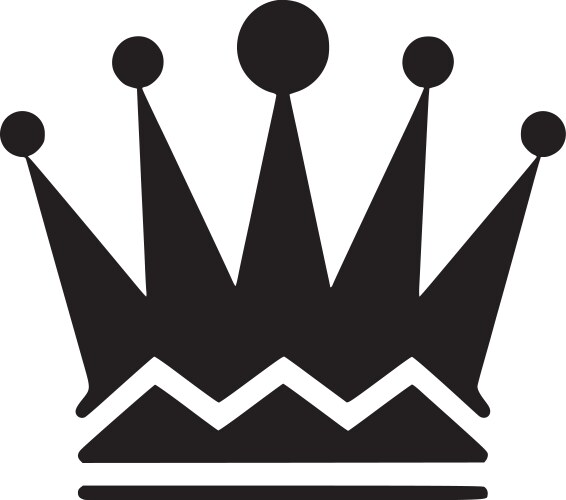 Five point crown icon Royalty Free Vector Image