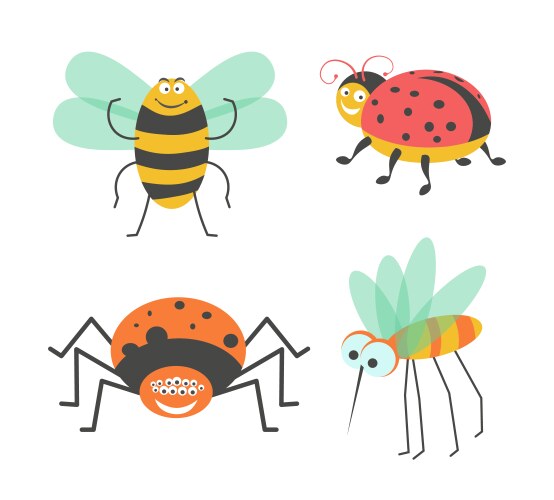 Insect set Royalty Free Vector Image - VectorStock