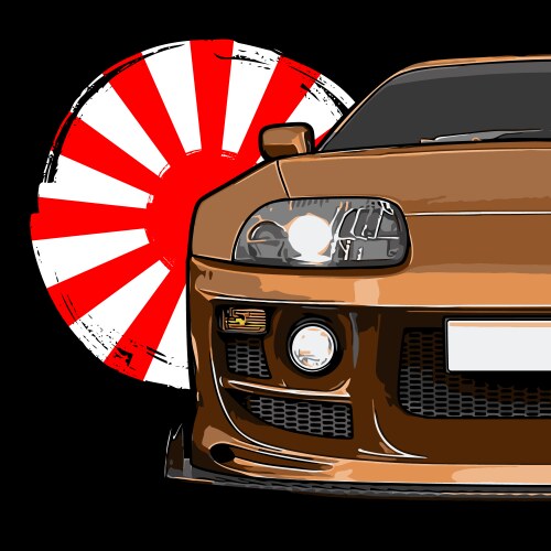 Jdm car template for design needs Royalty Free Vector Image
