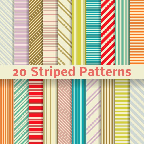 Retro different seamless patterns tiling Vector Image
