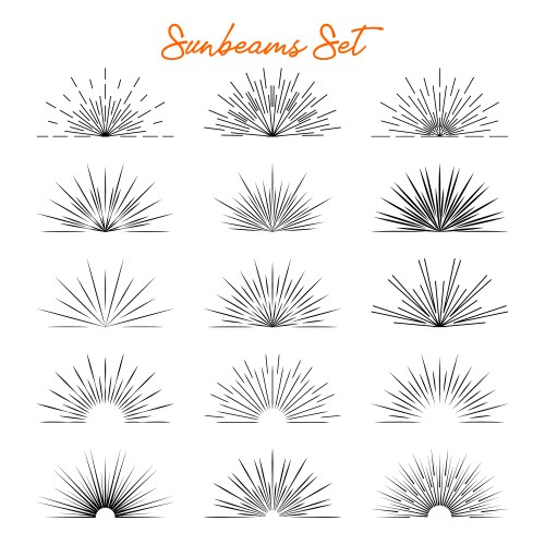 Sun Half Rays Vector Images (over 1,100)