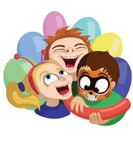 Kid using technology Royalty Free Vector Image