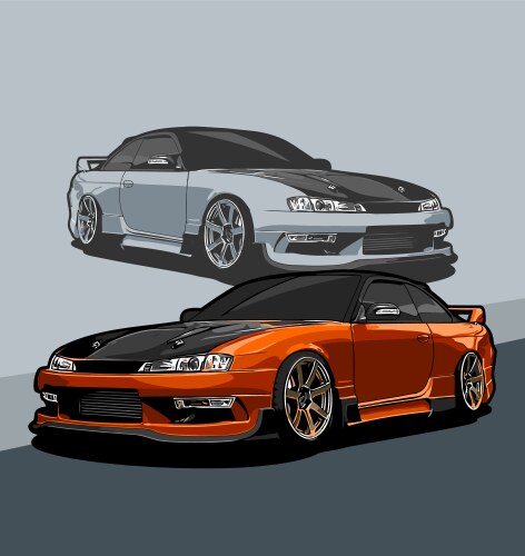 Jdm car template for design needs Royalty Free Vector Image