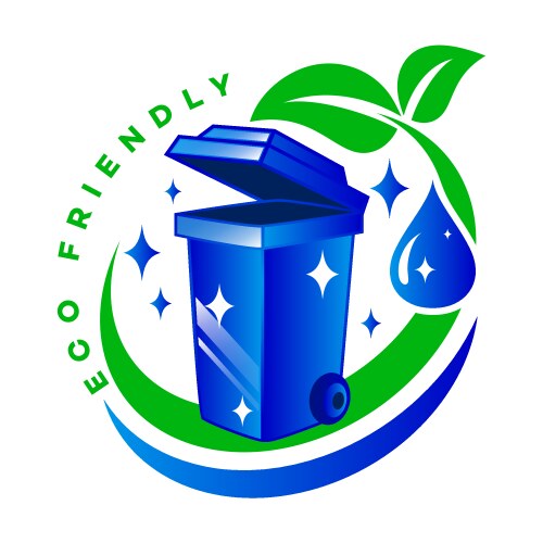 Trash can logo Royalty Free Vector Image - VectorStock