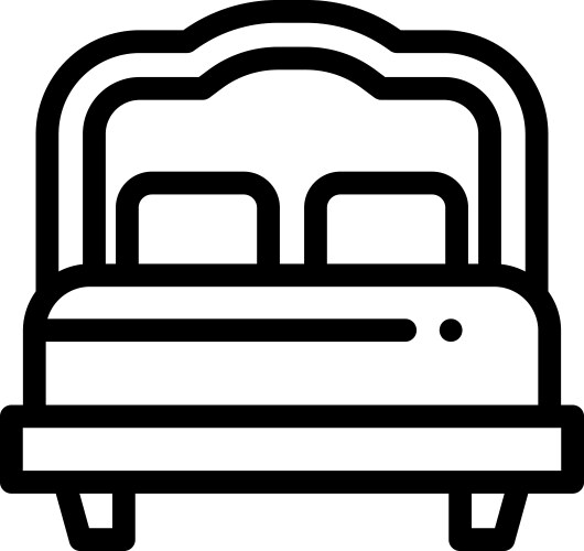 Bed icon thin linear style design isolated Vector Image