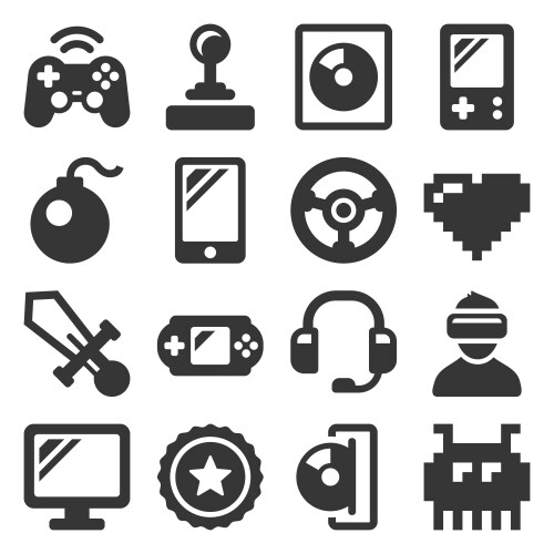 Video Game Black and White Vector Images (over 52,000)