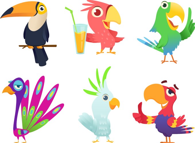 Tropical objects set Royalty Free Vector Image