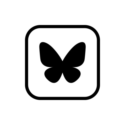 Rednote logo outline black icon app Royalty Free Vector