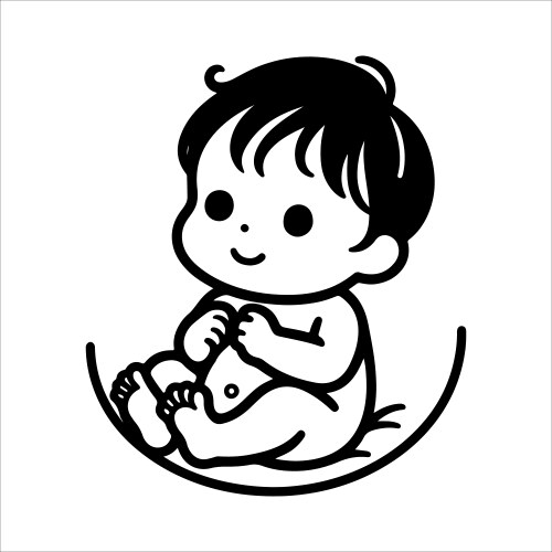 Cute baby art Royalty Free Vector Image - VectorStock