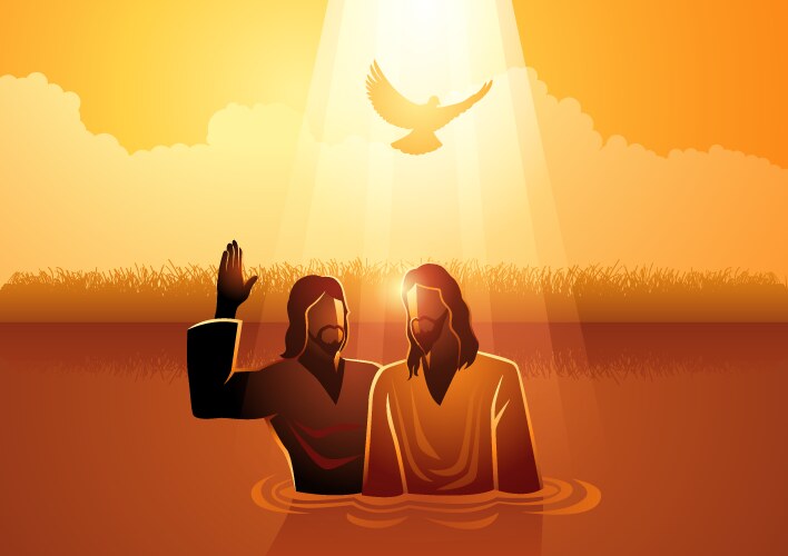 Jesus sits on the throne Royalty Free Vector Image