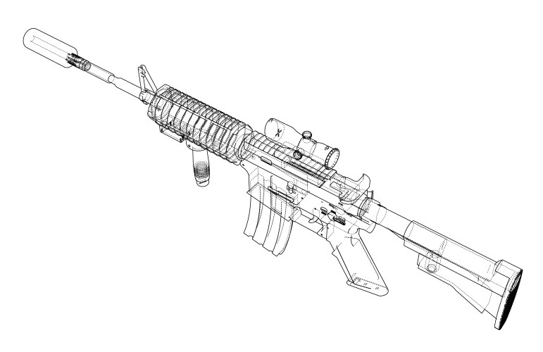 Hk416 Royalty Free Vector Image - VectorStock