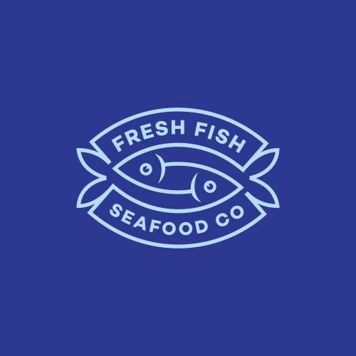 Asian seafood logo Royalty Free Vector Image - VectorStock
