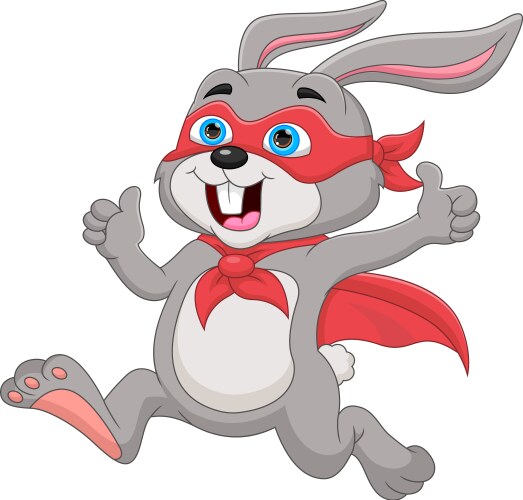 Cute rabbit cartoon Royalty Free Vector Image - VectorStock