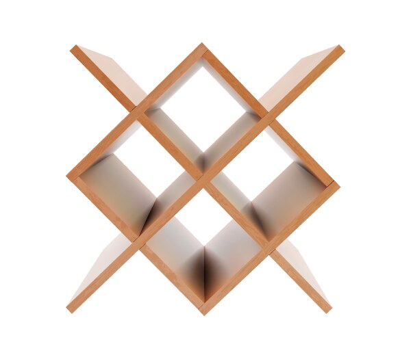 Wooden rack storage stand Royalty Free Vector Image