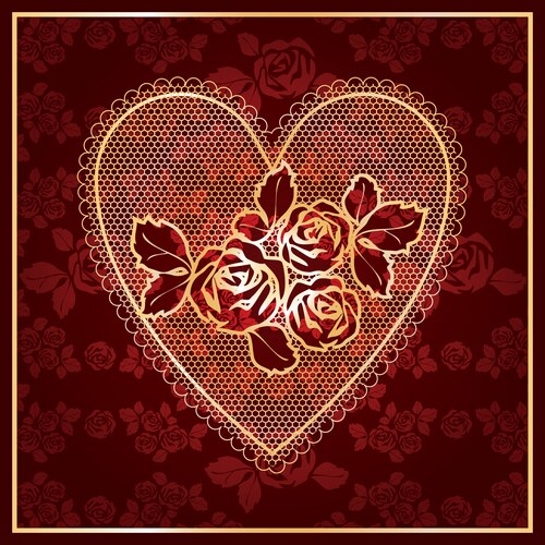 Lace Heart Vector Images (over 6,000)