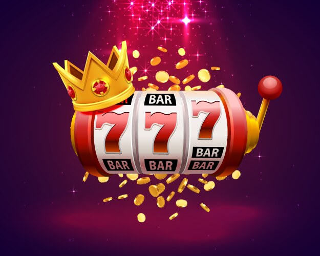 King slots 777 banner casino Royalty Free Vector Image