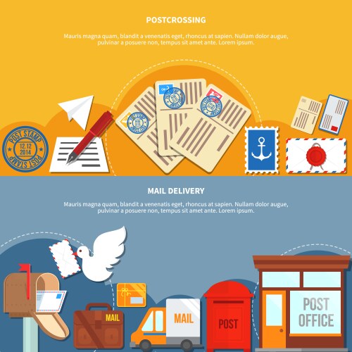 Postal service poster Royalty Free Vector Image