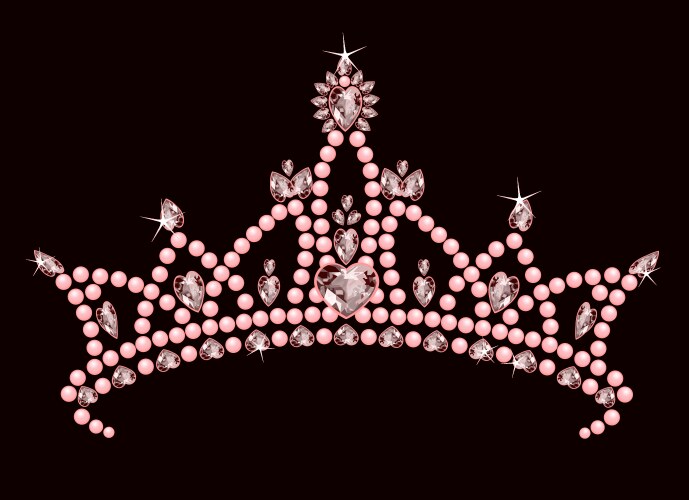 Princess crown on radial background Royalty Free Vector