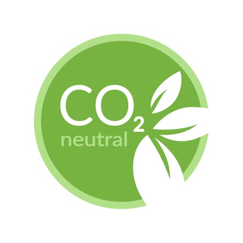 Co2 neutral icon set carbon gas emission Vector Image