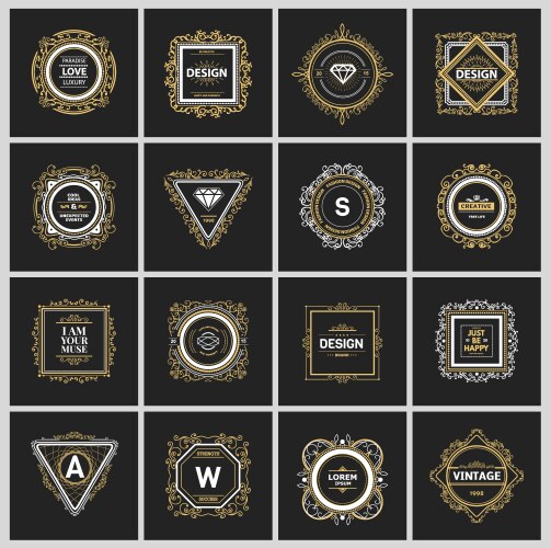 Luxury template sign Royalty Free Vector Image