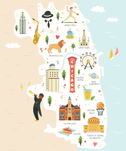 City of Chicago Street Map Vector Images (70)