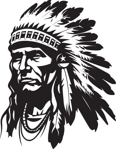 Shadowed spirit apache face iconic desert Vector Image