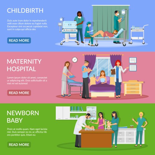 Maternity infographics set Royalty Free Vector Image