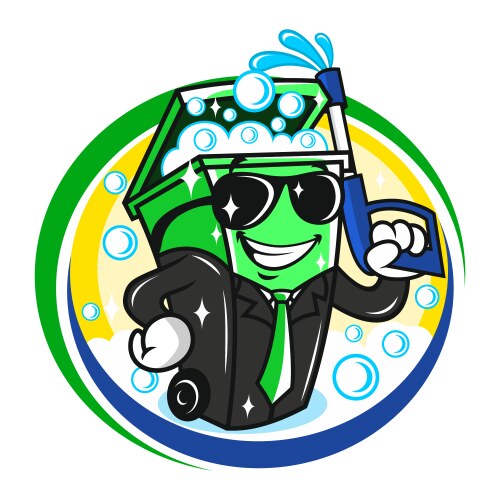 Trash can logo Royalty Free Vector Image - VectorStock