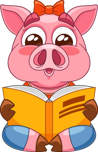 Cute nerd bunny reading book Royalty Free Vector Image