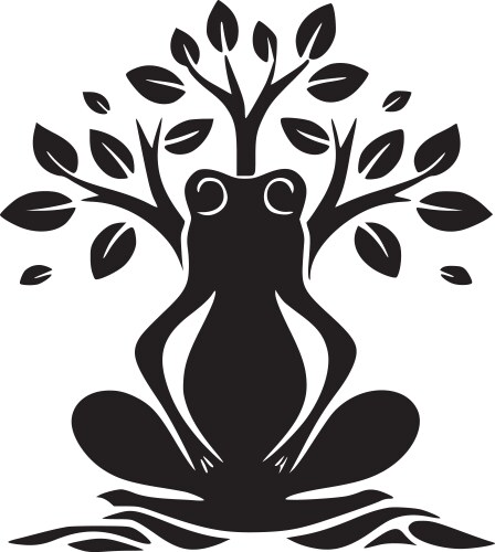 Blue frog Royalty Free Vector Image - VectorStock