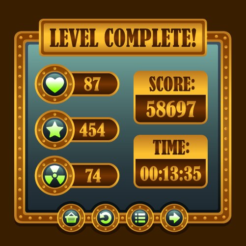 Game Level Complete Vector Images (over 2,000)