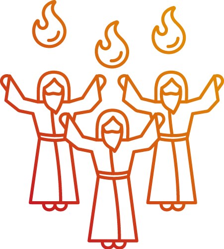 Pentecost celebration white linear icon for dark Vector Image Pentecost celebration white linear icon for dark Vector Image