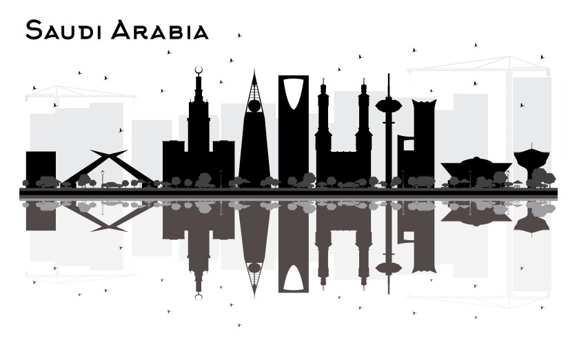 Riyadh saudi arabia city skyline silhouette Vector Image