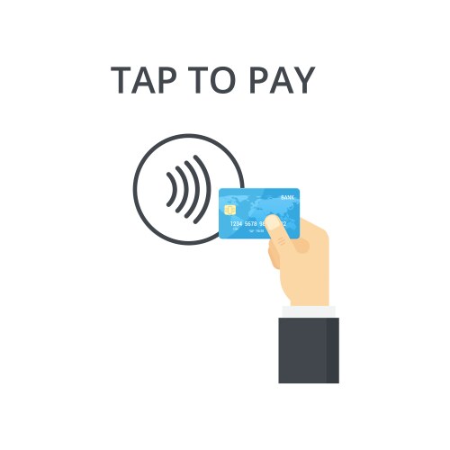 Contactless Payment Tap to Pay Icon Royalty Free Vector