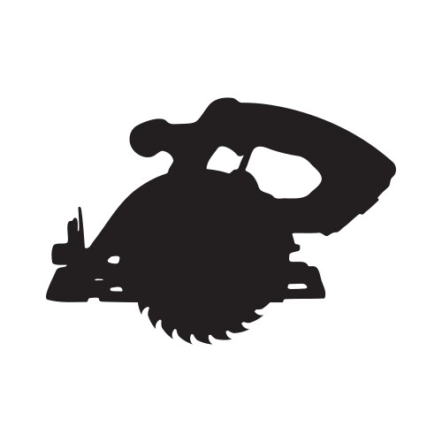 Cordless reciprocating saw silhouette Royalty Free Vector